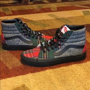 Vans Shoes | Flame Fire Black Originals Authentics | Poshmark